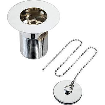 Traditional Unslotted Belfast Sink Waste Chrome | Bristan